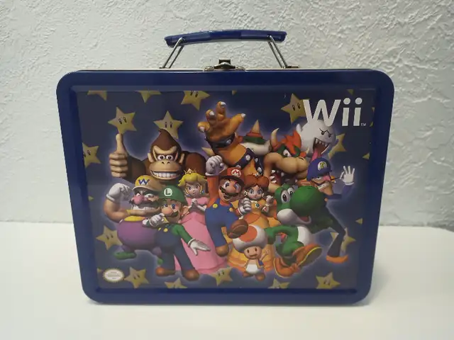 2007 Nintendo Wii Super Mario Tin Metal Lunch Box with Pouch | Arts ...