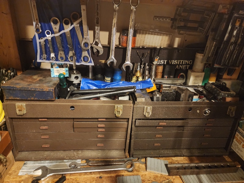 Kennedy 7 Drawer Top Tool Chest And 2 Dr Divider Middle Section | Tool ...