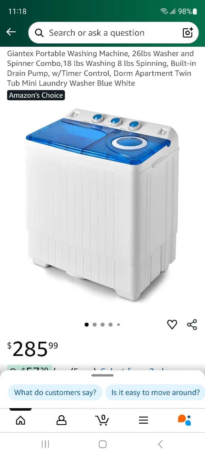 portable washing machine-spin dryer combo | Washers & Dryers ...