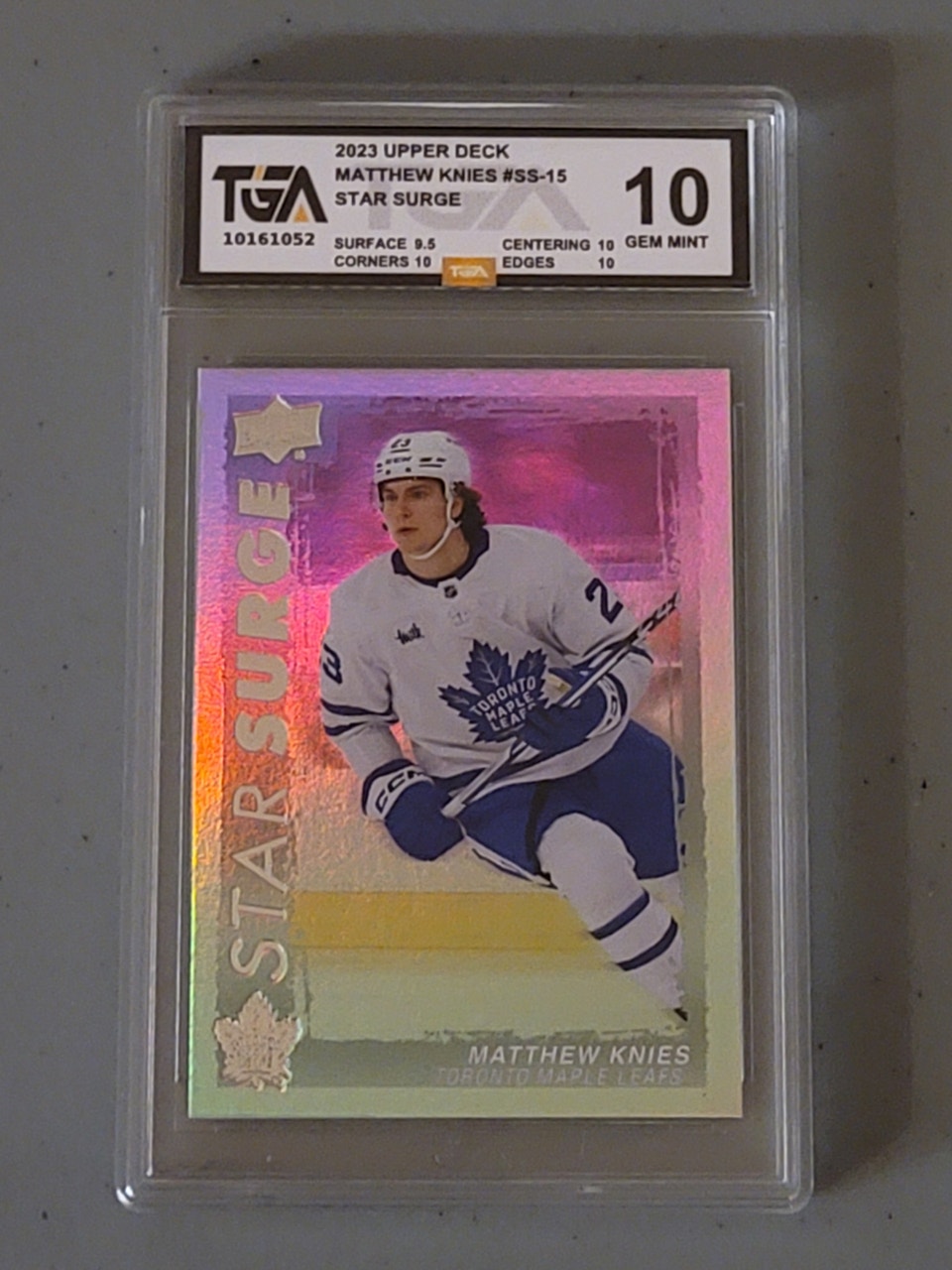 2023-24 Upper Deck Star Surge Matthew Knies Graded TGA 10 Leafs | Arts & Collectibles ...