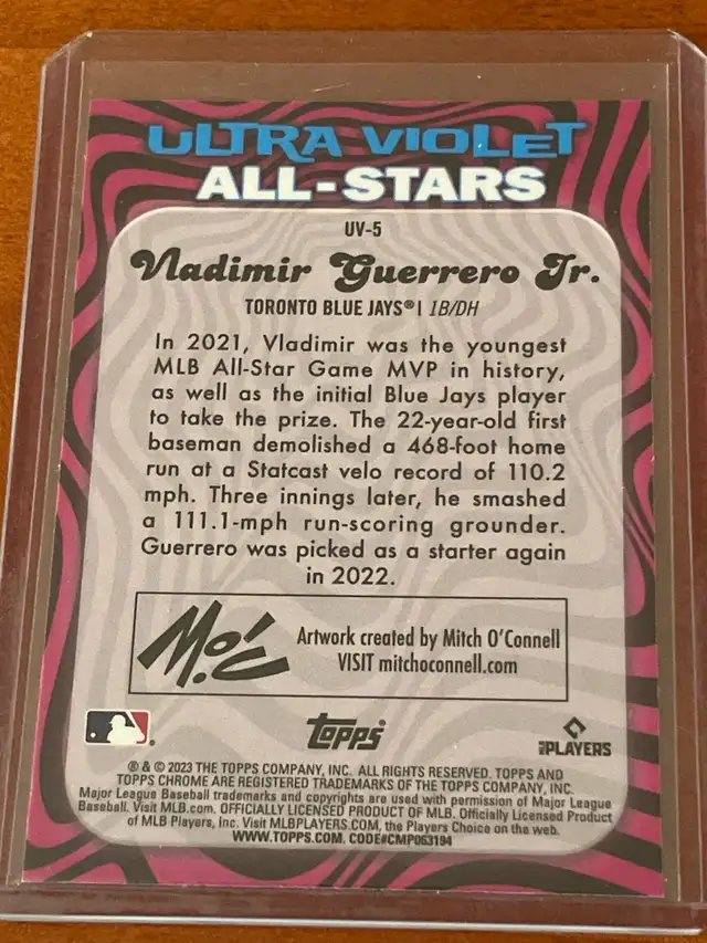 Vladimir Guerrero Jr. Topps Chrome Baseball Card | Arts & Collectibles ...