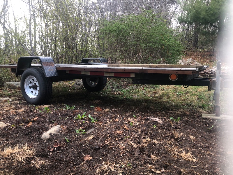 12’ x 4’ Heavy Duty Trailer w Crane | Cargo & Utility Trailers ...