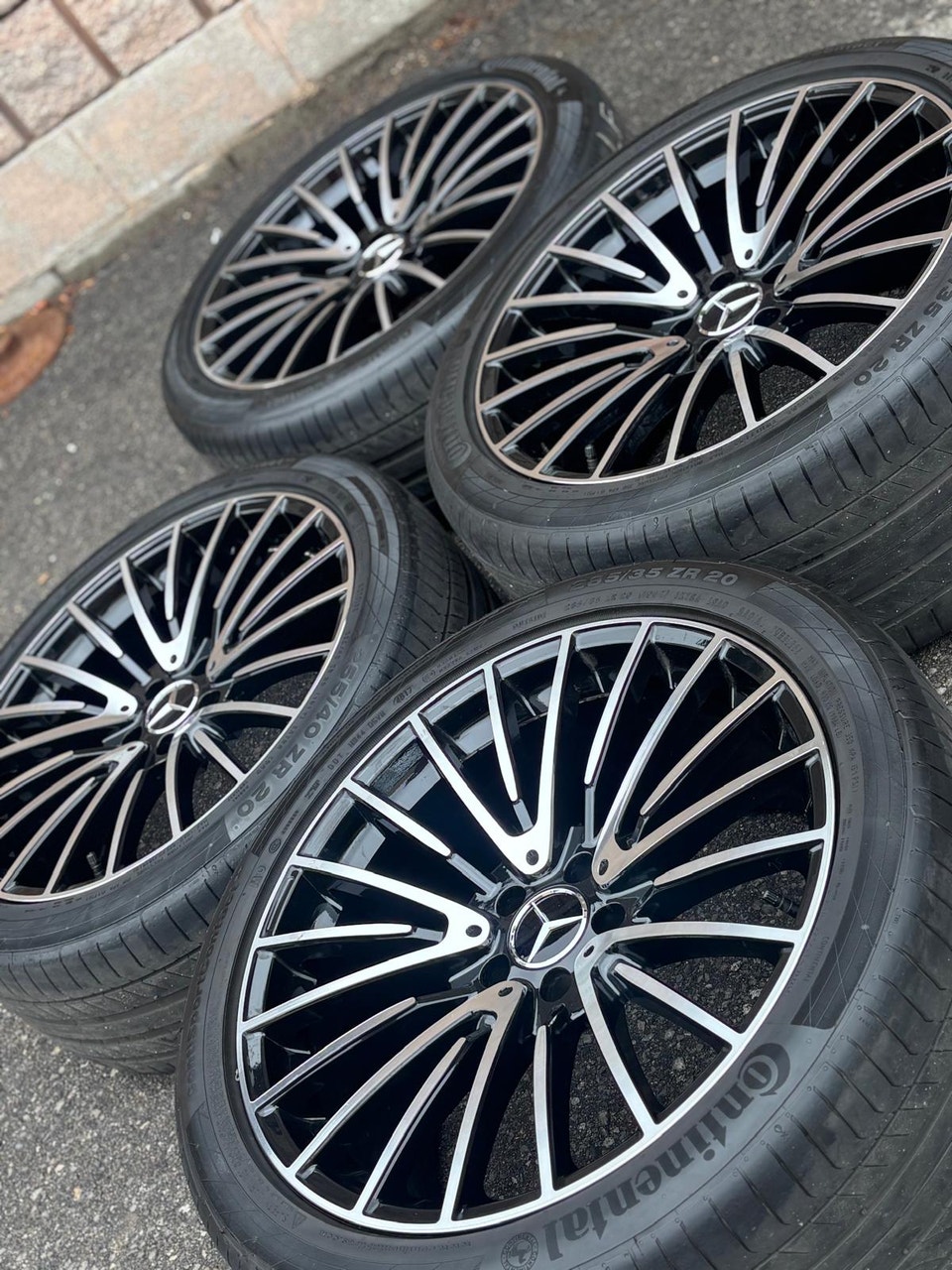 20"Merc S Class/ CL/ Maybach stylestaggered (5x112)+Continentals ...