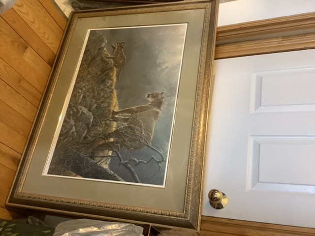 Robert Bateman’s Lg Ltd Ed Print Titled “Excursion-Cougar & Kits | Arts ...