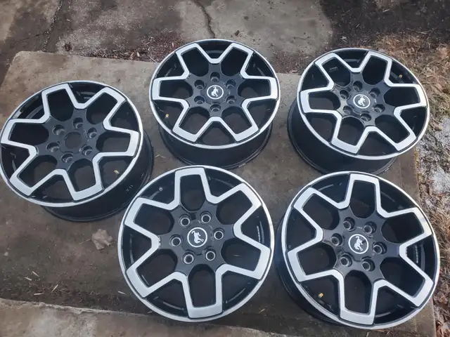 18x7.5 Ford Bronco &Ford Ranger MACHINED BLACK OEM Rims + TPMS | Other ...