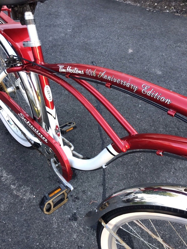 Two Schwinn Tim Horton 40th anniversary 6 speed cruiser bicycles ...