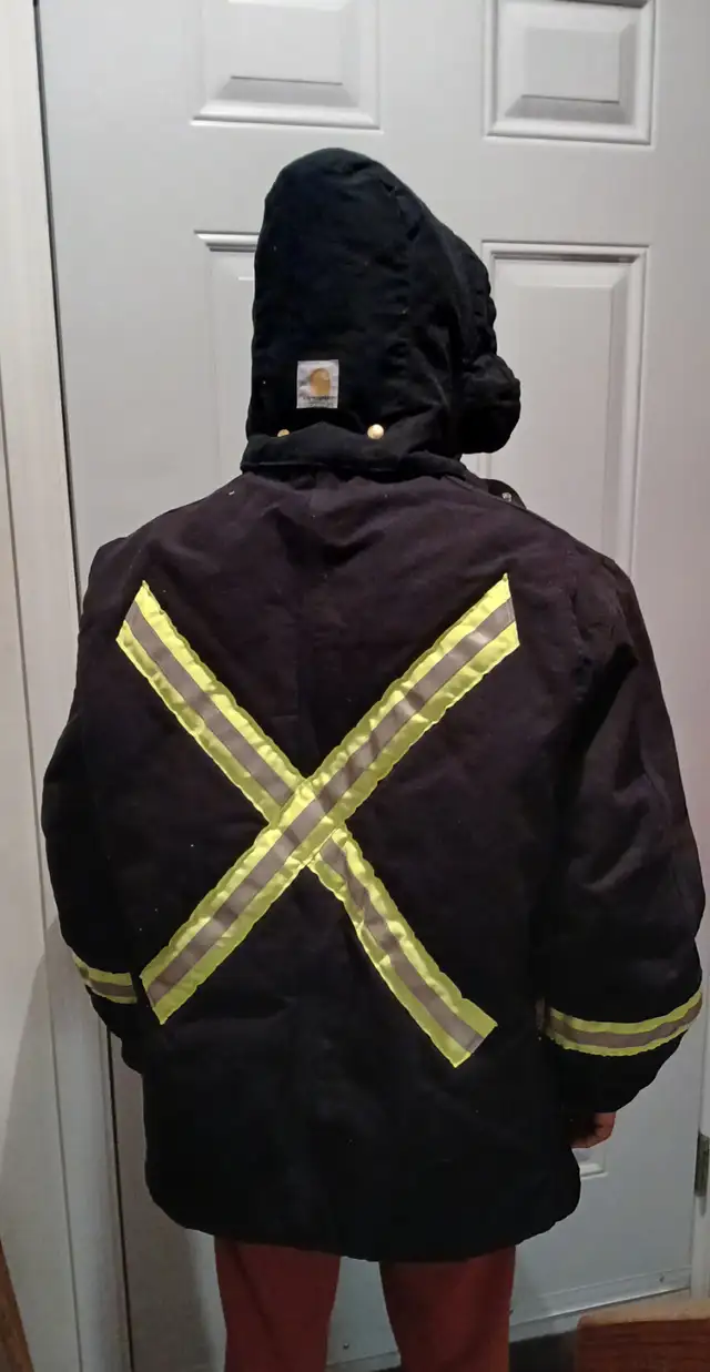 Carhartt Men's Firm Duck Insulated Traditional Coat and Hood | Men's ...