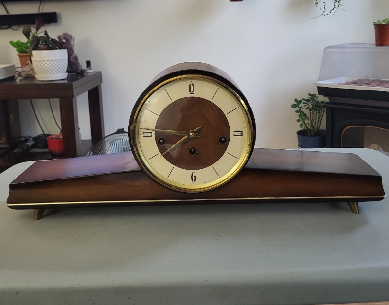 Vintage Franz Hermle Mantel Clock 'SAVOY' WORKING With Key | Arts ...