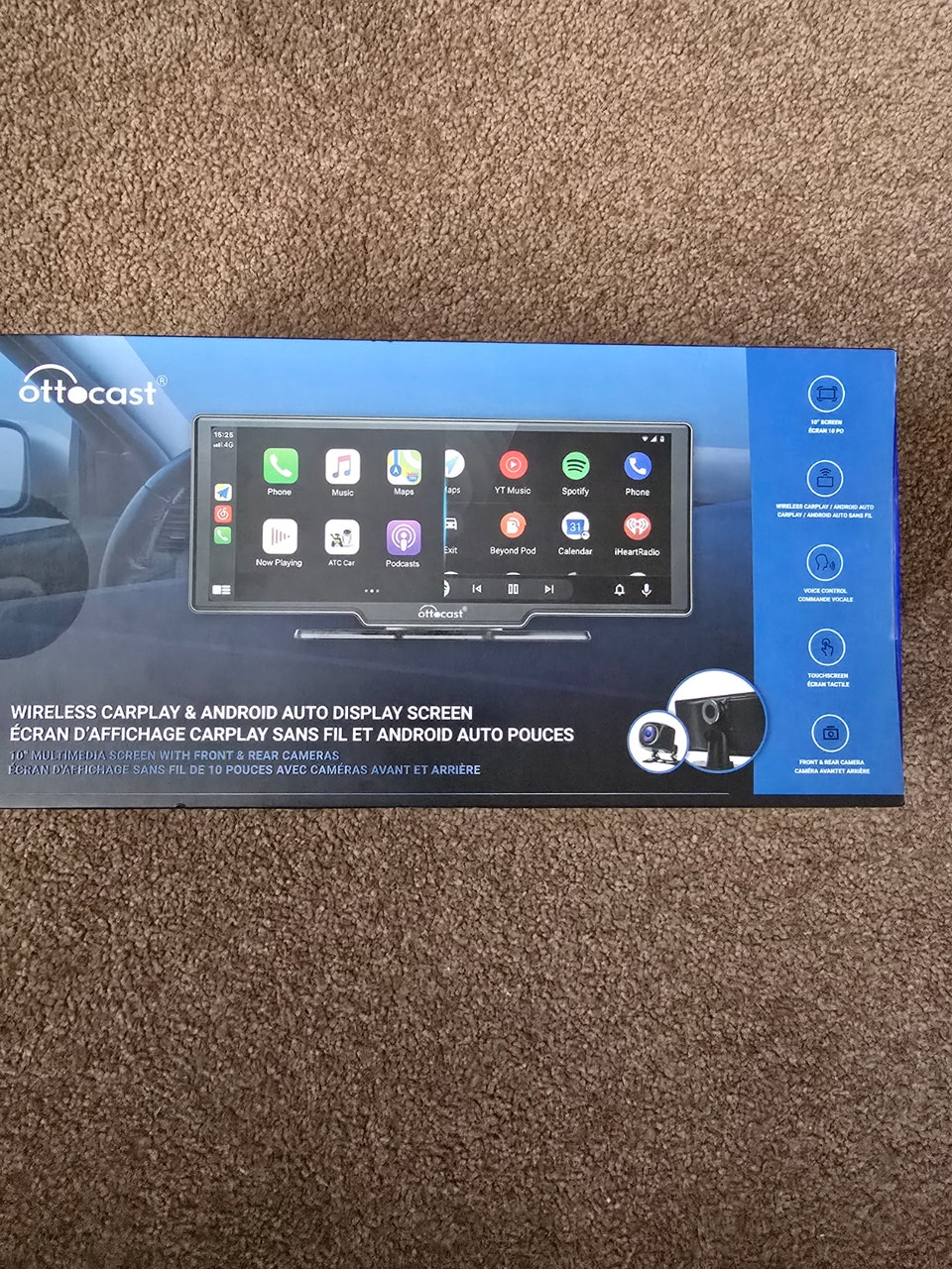 Ottocast 10" Wireless CarPlay & Android Auto Car Display Screen ...