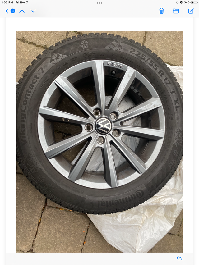 17 INCH AWD VW TAOS Winter Tire Package Continental VIKING | Tires ...