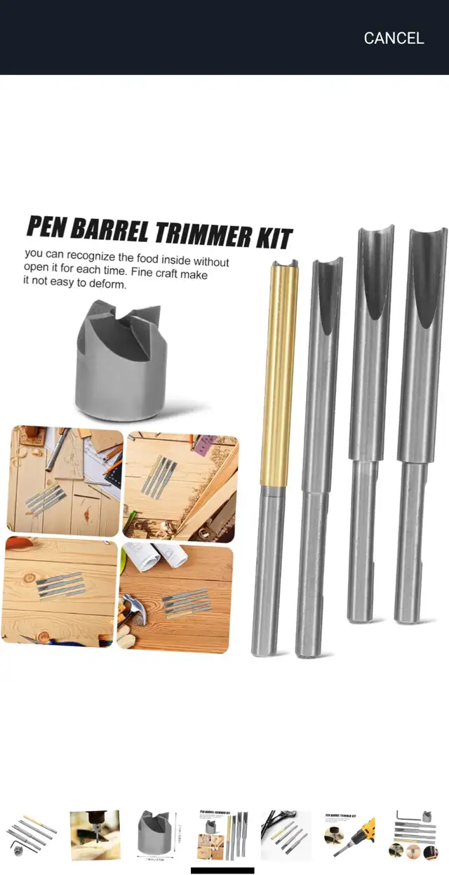 Woodworking Pen Trimmer Kit High Shafts Cutting Head Collet | Power ...