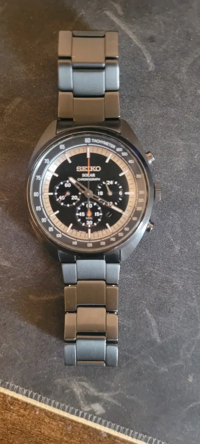 BLACK Stainless steel SEIKO SOLAR POWERED QUARTZ (like new) | Jewellery ...