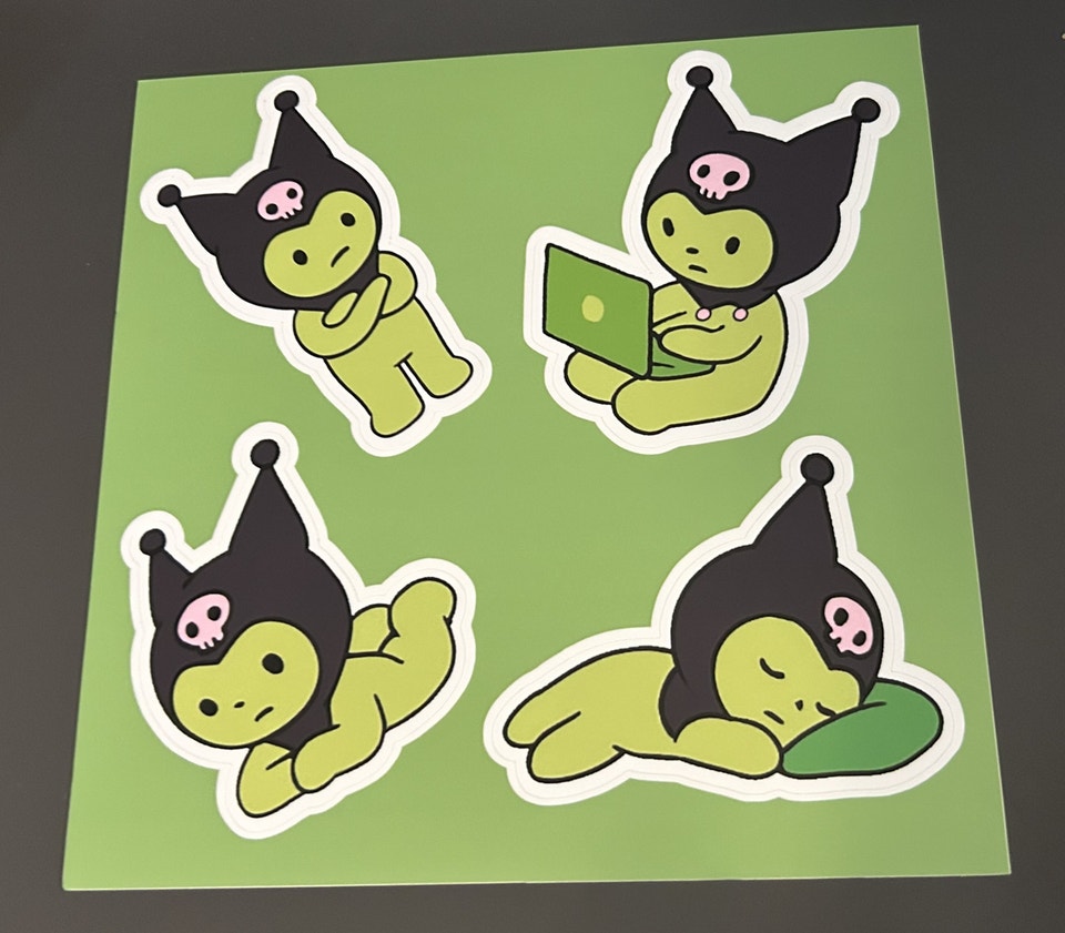 Kuromi x Smiski Sticker Sheet – 4-Piece Set | Other | Calgary | Free ...