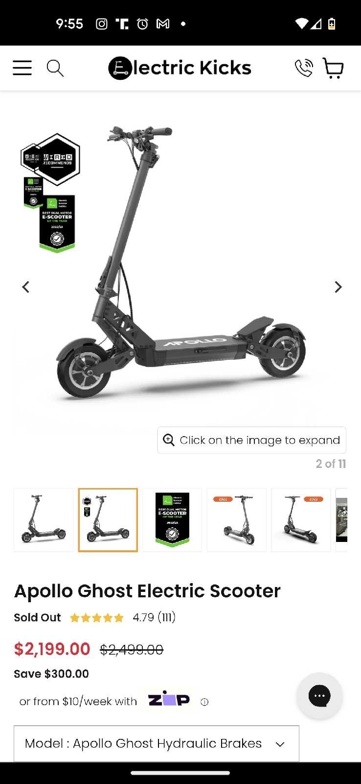 Apollo Ghost Electric Scooter Dual 1000w Front and Rear Drives | eBike ...