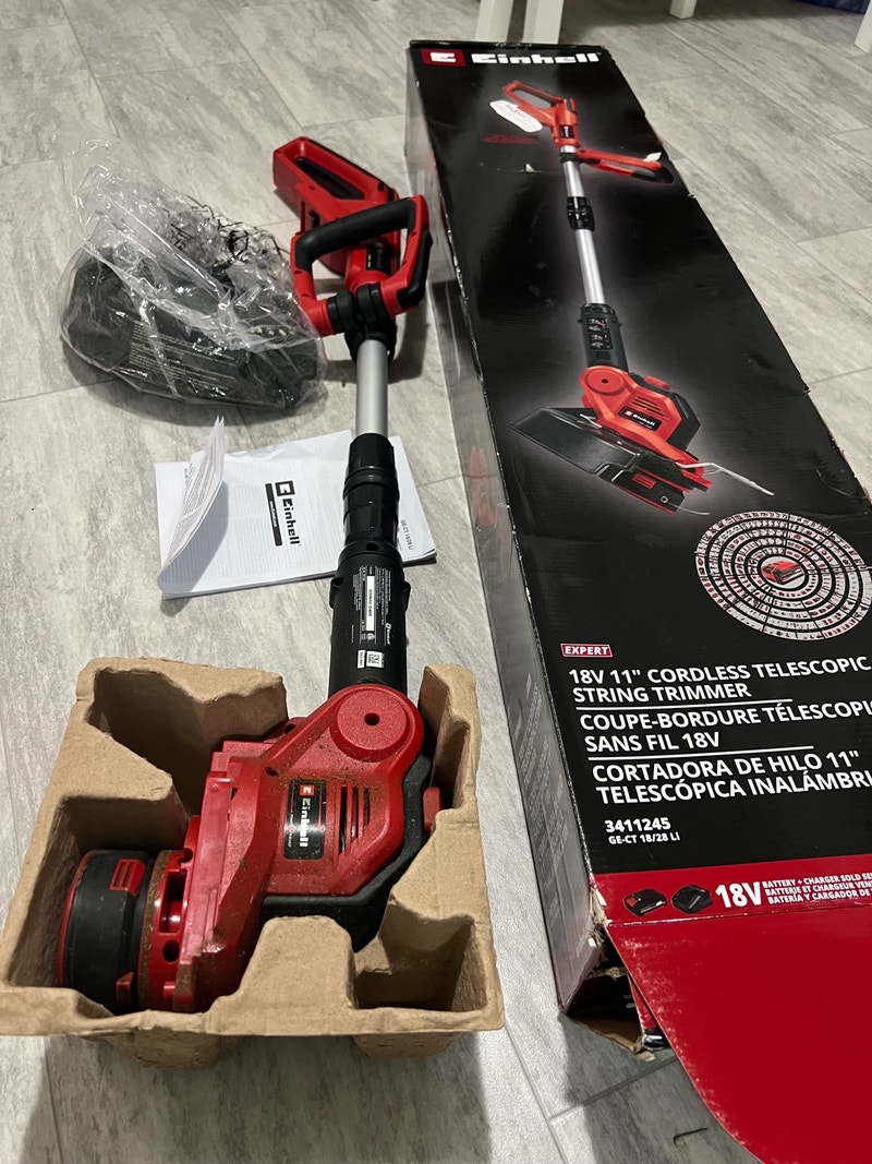 Einhell 18V Cordless Telescopic Trimmer & Edger, TOOL ONLY | Power ...