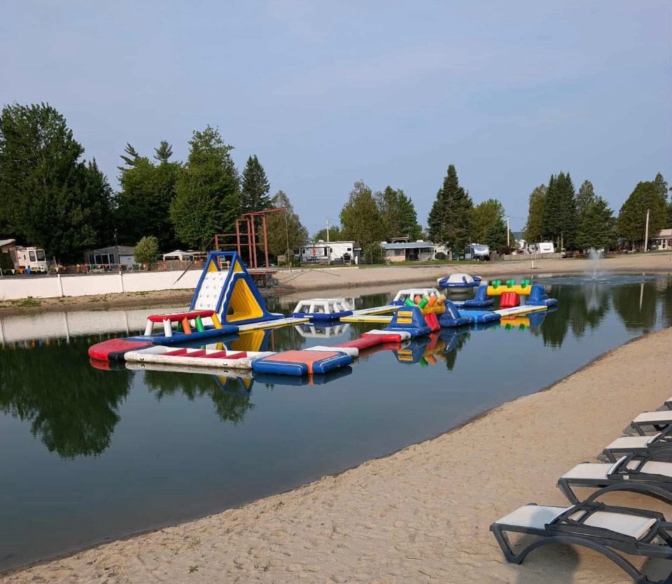 Park Model custom trailer, garage, deck and PAID season pass | Park ...