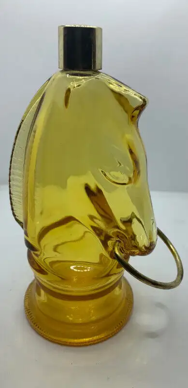 AVON Bottle - Amber Glass horse with brass bit | Arts & Collectibles ...