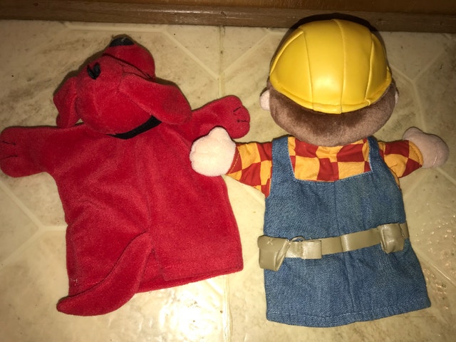 Hand Puppet Plush Bob the Builder and Clifford the Big Red Dog | Toys ...