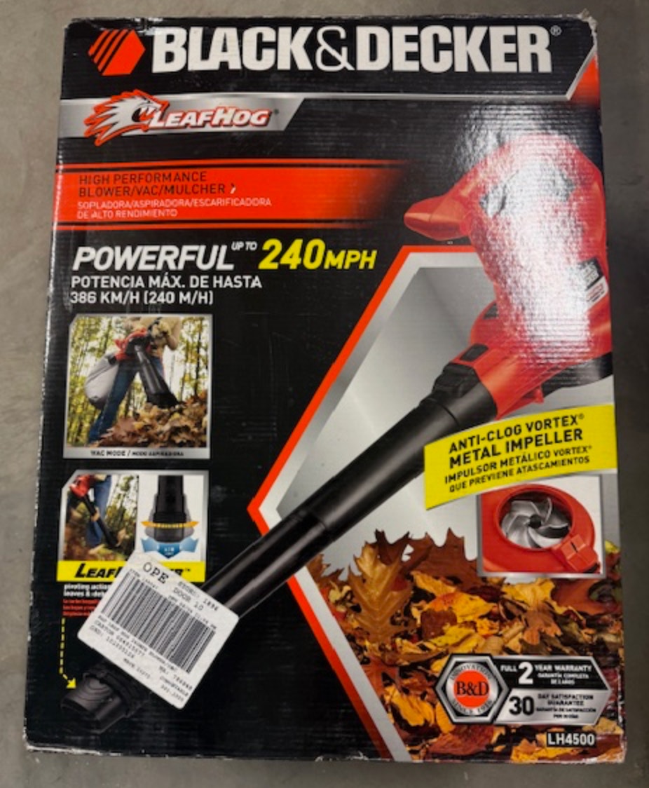 BLACK & DECKER LEAF HOG CORDED ELECTRIC BLOWER | Lawnmowers & Leaf ...