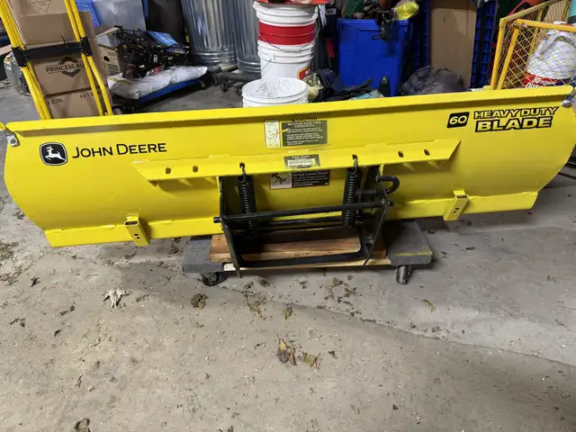 John Deere 60 inch front snow blade with quick hitch and wings ...