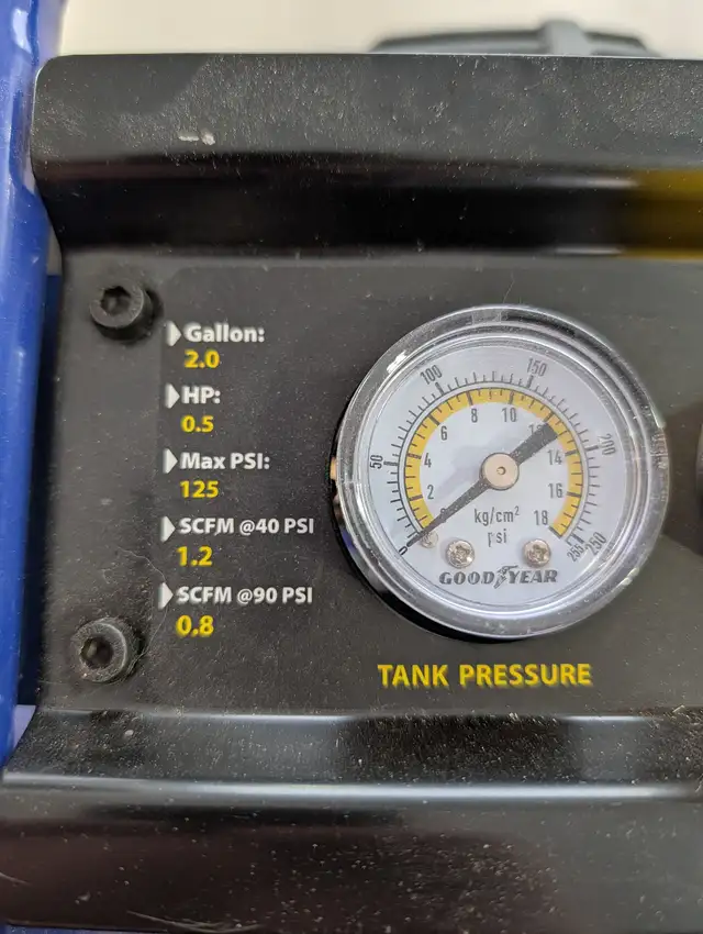 Like New! Goodyear Portable 125 PSI Air Compressor, 2-Gallon | Power ...
