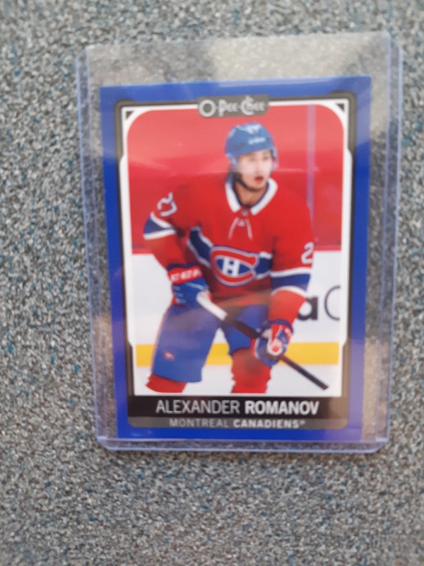 Montreal Canadiens Alexander Romanov Blue BORDER CARDS | Art et objets ...