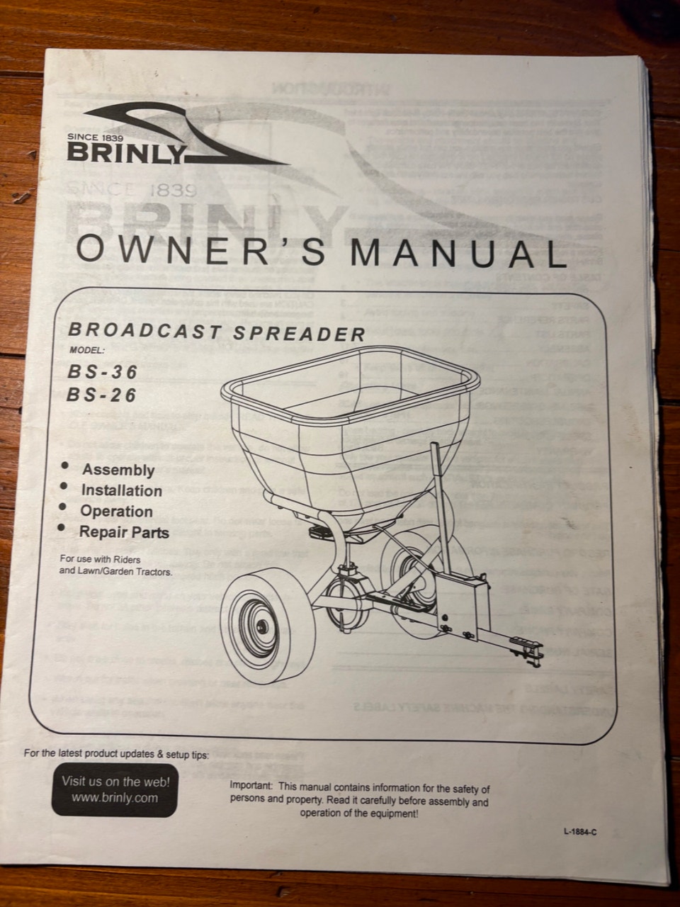 Brinley Broadcast Spreader BS-26 | Horses & Ponies for Rehoming ...