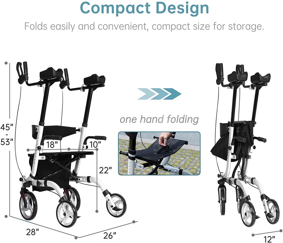 MODEL: HFK 9210 KDB-3 ELENKER UPRIGHT ROLLATOR WALKER | Health ...