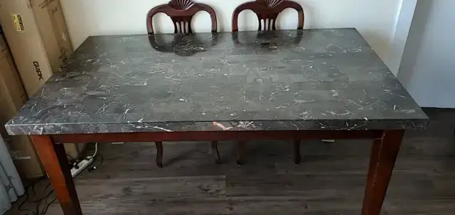 Very Heavy Stone Dinning Table, Requires 2 PPL to move, Good Wor ...