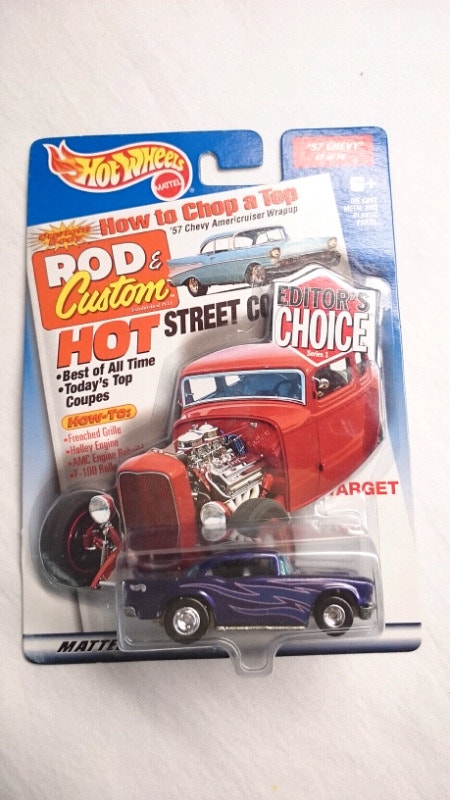 HOT WHEELS DIE CAST EDITOR'S CHOICE 57 CHEVY RR MINT TARGET EXCL | Arts ...
