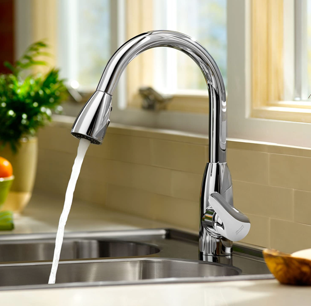 American Standard Colony Pull-Down Kitchen Faucet Polished Chrom ...