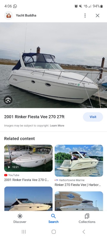 2001 Rinker 279 Fiesta Vee Cruiser | Powerboats & Motorboats | London | Kijiji