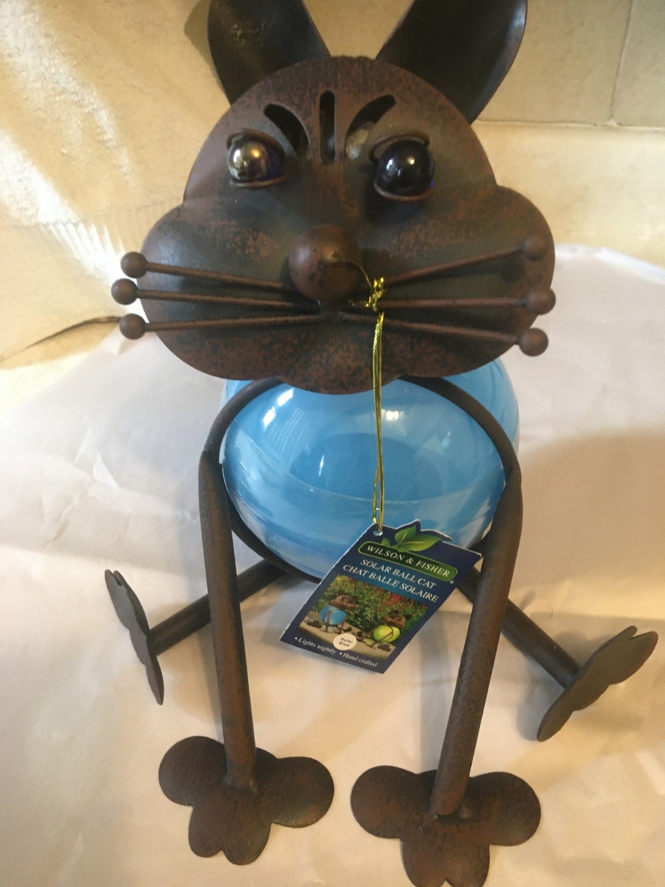 NEW SOLAR BALL CAT & 2 TALL 2 SMALL SOLA WAITER FROG | Outdoor Décor | Mississauga / Peel Region ...