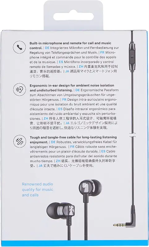 Sennheiser CX 300S In Ear Headphone with One-Button Smart Remote ...