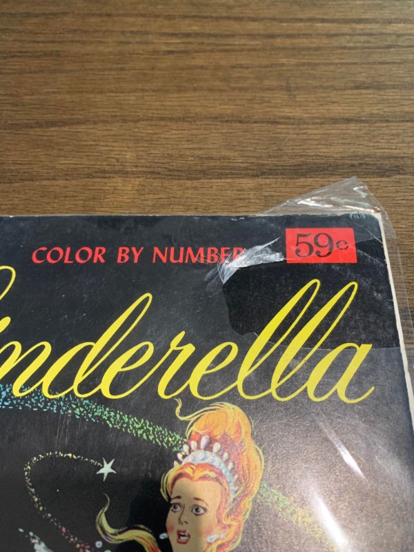 Cinderella Color by Number - Vintage Coloring Book 1970s | Arts ...
