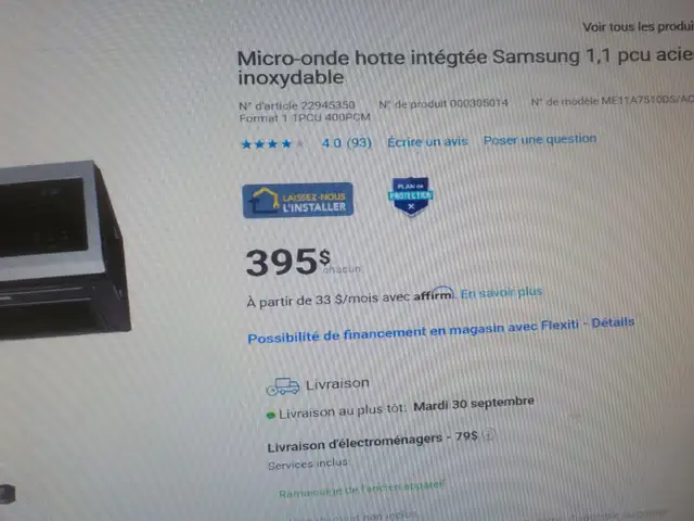 FOUR MICRO-ONDES ET HOTTE INTÉGRÉS | Microwaves & Cookers | Laval ...