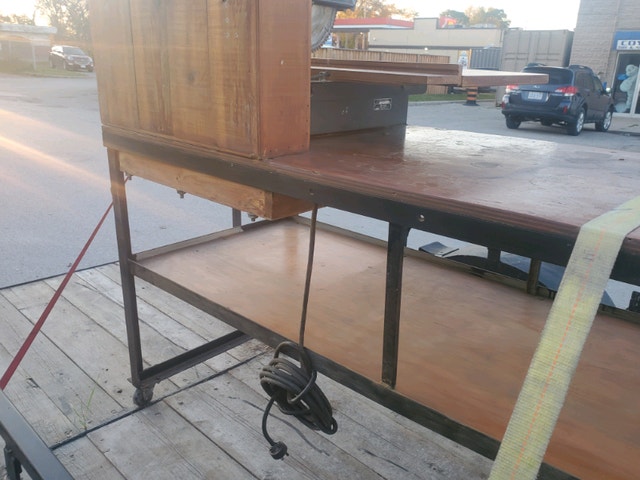 72" heavy duty work bench with Radial Arm Saw and drawer | Tool Storage ...