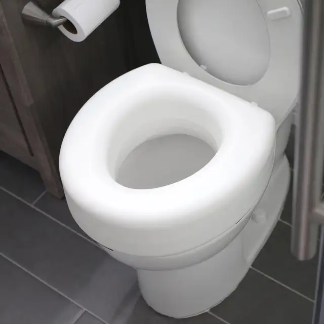 HealthSmart Toilet Seat Riser for Comfort & Elevation - Slip-Res ...