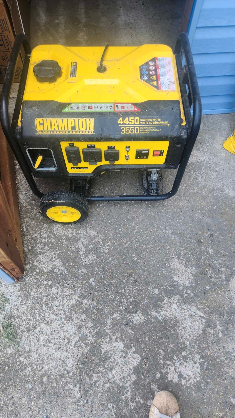 GENERATOR 4450 Champion | Power Tools | La Ronge | Kijiji GENERATOR 4450 Champion | Power Tools | La Ronge | Kijiji