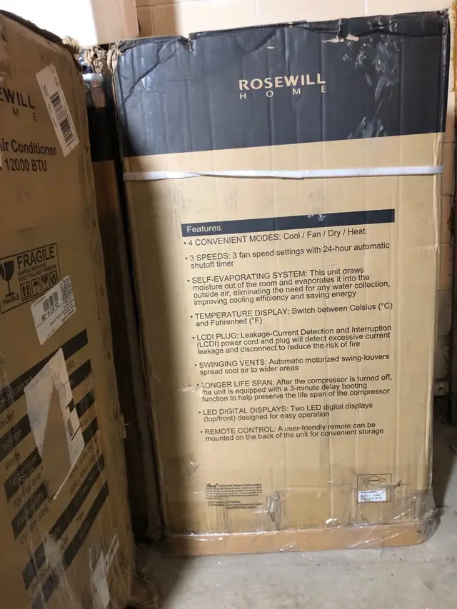 Rosewill Portable Air Conditioner 12000 BTU AC 4-in-1 -1350watts ...
