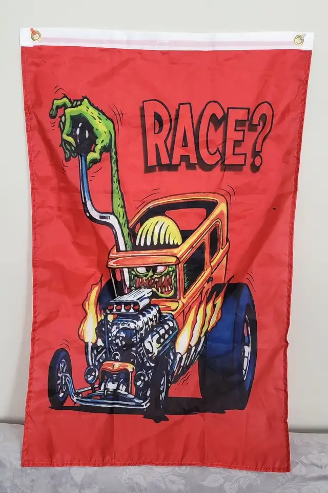 Rat Fink Banner Flag Man Cave Rat Rod Ed Roth | Arts & Collectibles ...
