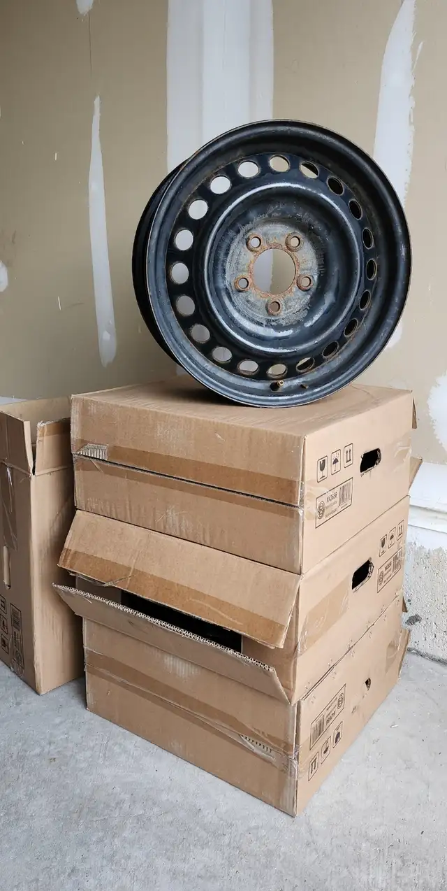 16-inch x 6.5 Universal Steel Wheels - 4 Rims 5 bolts lug holes | Tires ...