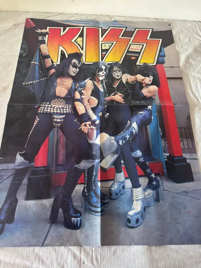 ROCK BAND KISS DOUBLE SIDED POSTER, RARE, 1980'S READ ADD | Arts ...