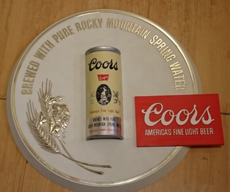 Vintage 1970's Coors 3-D Can Round Plastic Bar Sign Wall Hanger | Arts ...