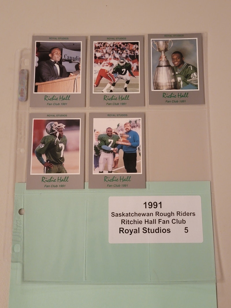 1991 Saskatchewan Roughriders Ritchie Hall Fan Club Cards | Arts ...
