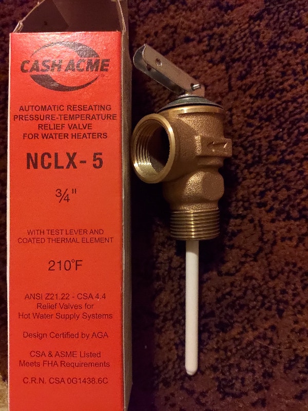 New Automatic pressure relief valve for water heater | Heaters ...