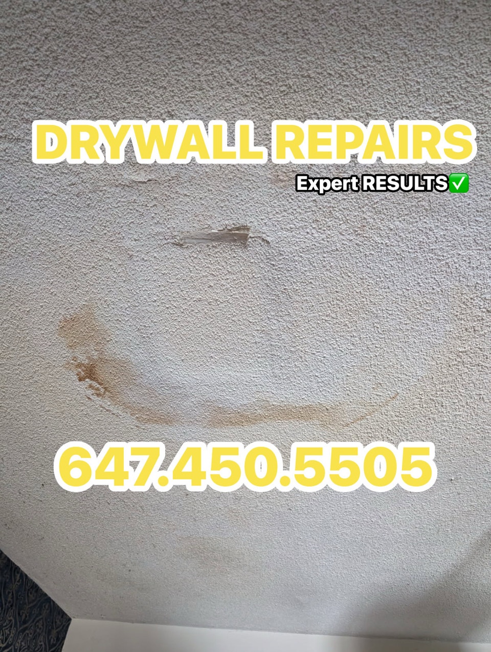 DRYWALL REPAIR- WATER DAMAGE LEAK/ PATCH HOLES | Other | Guelph | Free ...