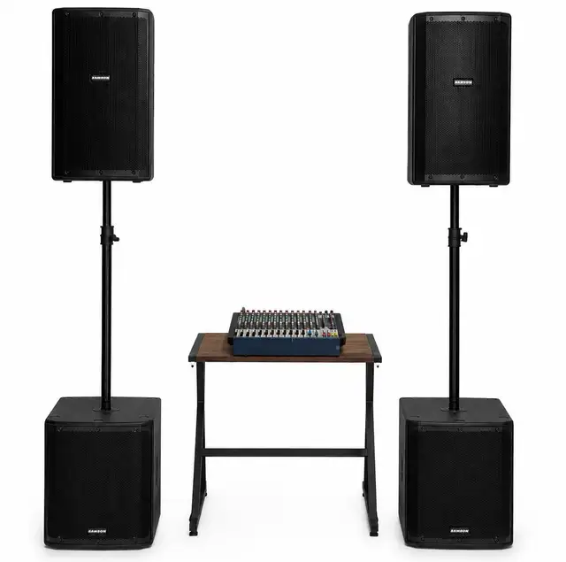 Samson RS112a and Auro D1200 PA System with Soundcraft GB2R | Pro Audio ...