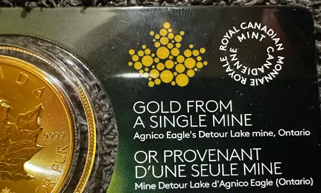 1 oz RCM Gold Maple Coin DNA Single Mine | Arts & Collectibles ...