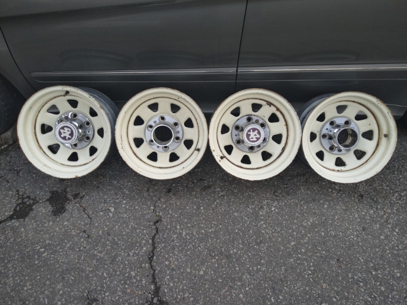 Square body 4x4 chevy, GMC 6 bolt 15x8 steel rims K5 Blazer, K10 ...